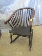 Spindle Back Rocking Chair - Lambrecht Auction, Inc.