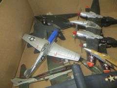 Plastic War Plane Models, Wooden US Battleship - Lambrecht Auction, Inc.
