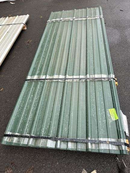 Evergreen Corrugated Metal Panel 3'x8' - Lambrecht Auction, Inc.