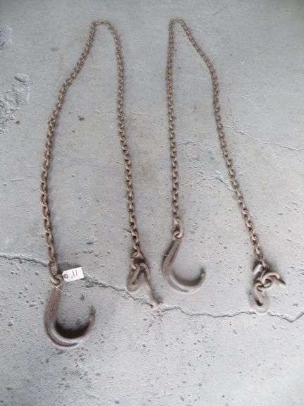 Pair J-Hook Chains 11' - Lambrecht Auction, Inc.