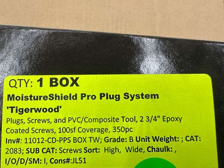 MoistureShield Pro Plug System 'Tigerwood' - Lambrecht Auction, Inc.