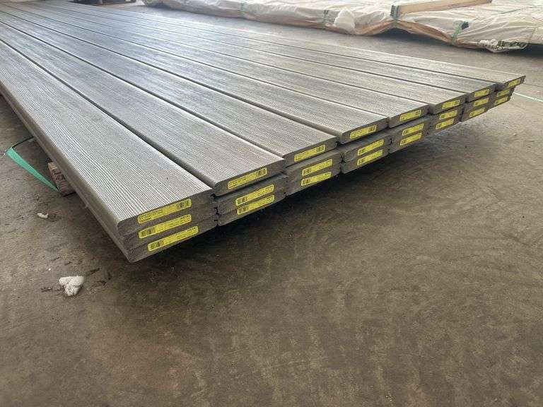 Garapa Gray Composite Starter Decking 5/4"x6"x16' - Lambrecht Auction, Inc.