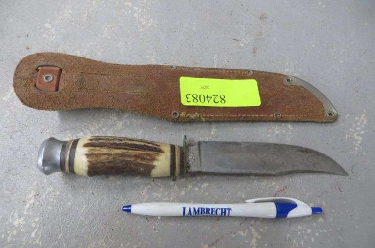 Edgemark Solingen Germany Knife w/ Sheath - Lambrecht Auction, Inc.