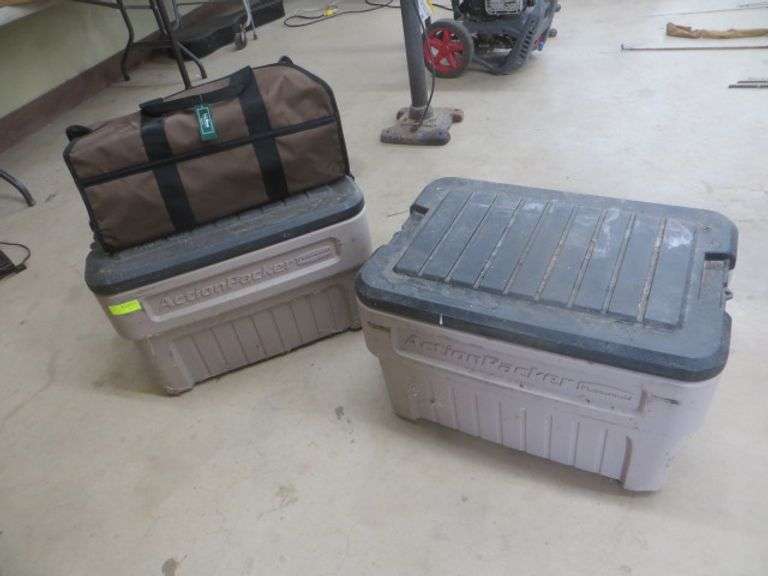 Large Action Packer Totes, Duffle Bag - Lambrecht Auction, Inc.