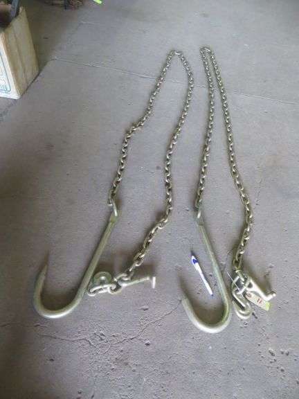 Pair J-Hook Chains 11' - Lambrecht Auction, Inc.