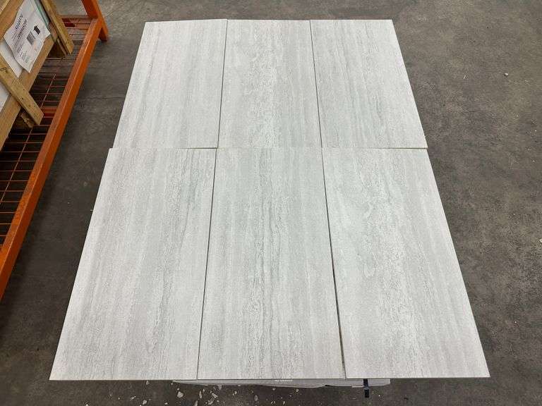 Silver Sands Grey Porcelian Tile 12"x24" - Lambrecht Auction, Inc.