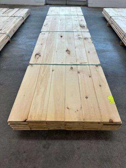 White Pine T&G WP4 Smooth Face Paneling 1"x8"x14' - Lambrecht Auction, Inc.