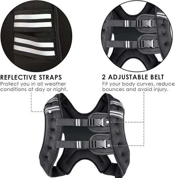 Prodigen Weighted Vest for Women and Men 8 12 16 20 25 30 Lbs with ...