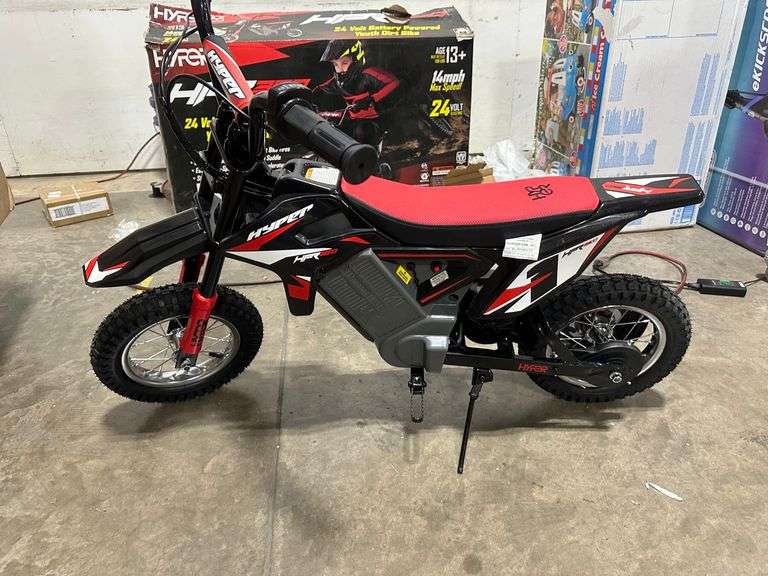 Hyper HPR350 Dirt Bike 24 Volt Electric Motorcycle for Kids' - Exclusive Red/Black - Lambrecht ...