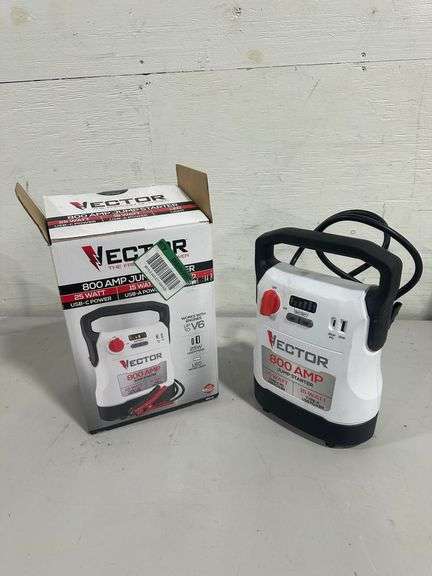 VECTOR 800 Amp Jump Starter with USB Power - Lambrecht Auction, Inc.