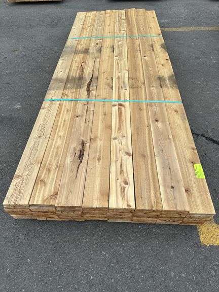 Western Red Cedar Dimensional Lumber 1"x6"x10' - Lambrecht Auction, Inc.