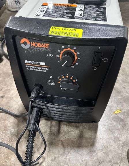 Hobart Handler 190 230V 190 Amp MIG Welder - Lambrecht Auction, Inc.