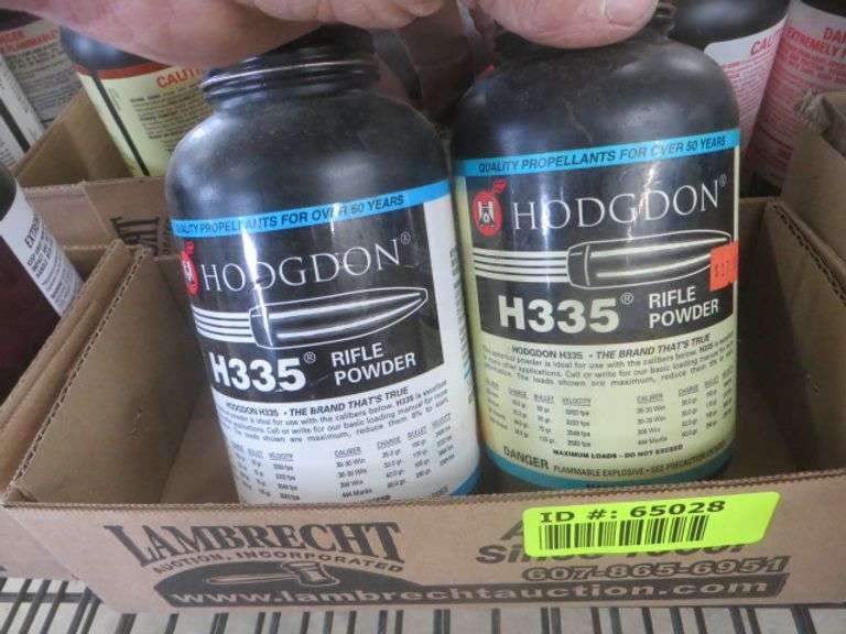 Powder - H335 - One full, One 1/2+ - Lambrecht Auction, Inc.