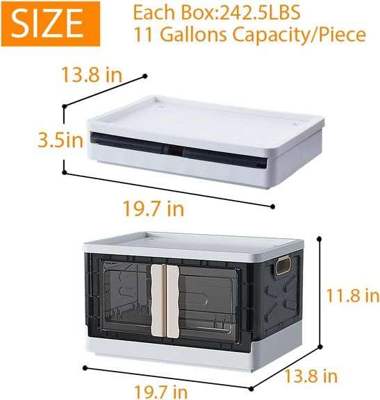Stackable Storage Bin 44 Quart - Lambrecht Auction, Inc.
