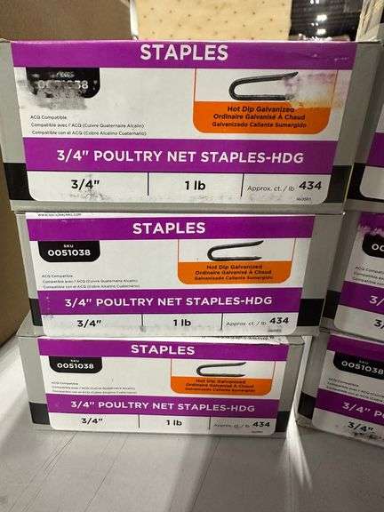 PRO-FIT 3/4 in. Hot Dipped Galvanized Poultry Net Staple 1 lb.(12 ...