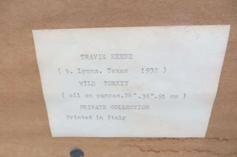 Travis Keese Wild Turkey Print 23x33' Framed & Matted - Lambrecht ...