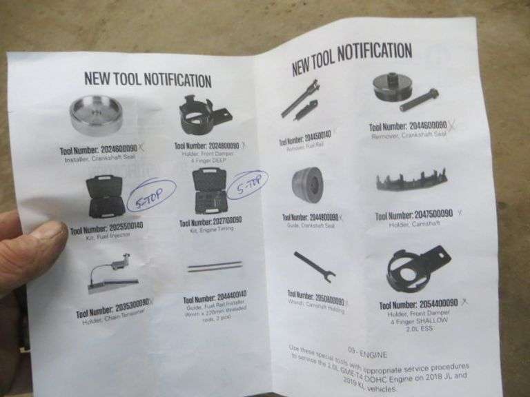 MST 2018JL, 2019KL 2.0L GME-T4 DOHC Engine Service Tools - Lambrecht ...