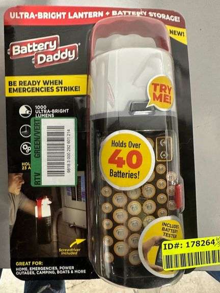Battery Daddy 2-In-1 1000 Lumens Led Battery(4x$) - Lambrecht Auction, Inc.