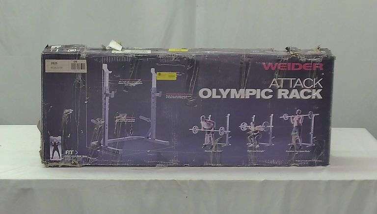 Weider Attack Series Olympic Squat Rack 310lb Weight Limit - Lambrecht ...