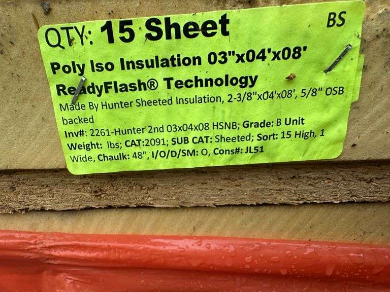 Poly Iso Insulation 03"x04'x08' ReadyFlash Technology - Lambrecht ...