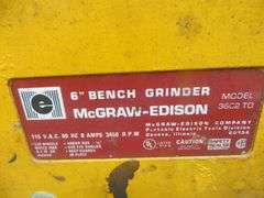 McGraw Edison 6" Bench Grinder - Lambrecht Auction, Inc.