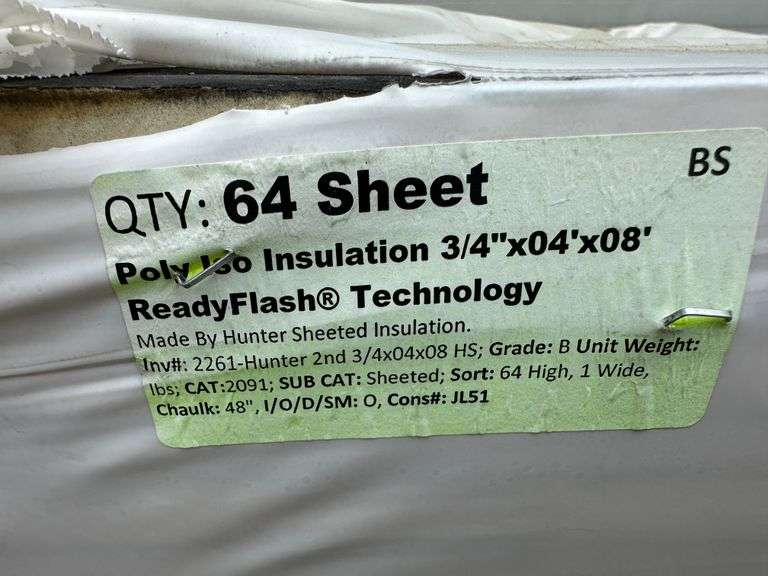 Poly Iso Insulation 3/4"x04'x08' ReadyFlash Technology - Lambrecht ...