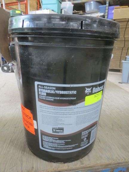 Bobcat Hydraulic Fluid - 5-Gallon Bucket - Lambrecht Auction, Inc.