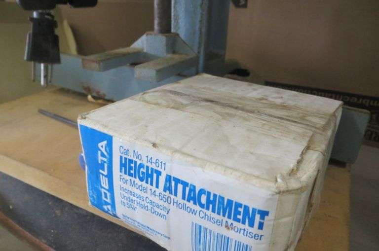 Delta 14-650 Mortiser w/ Bit & Chisel Set Etc. - Lambrecht Auction, Inc.