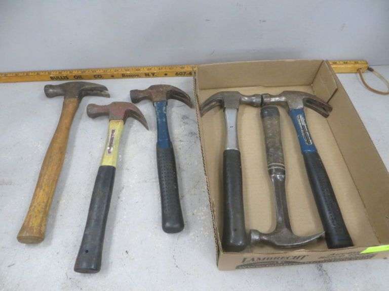 Six Claw Hammers - Lambrecht Auction, Inc.