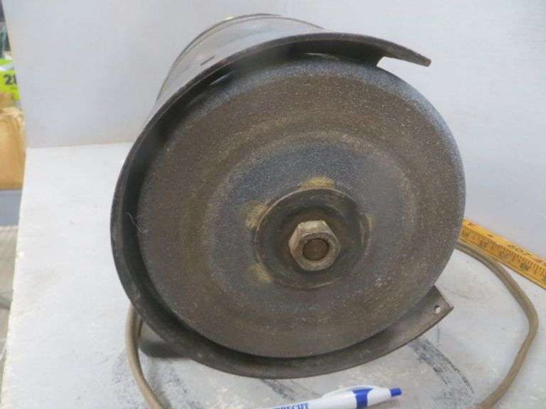 Schauer Bench Grinder w/ Wire Wheel - Lambrecht Auction, Inc.