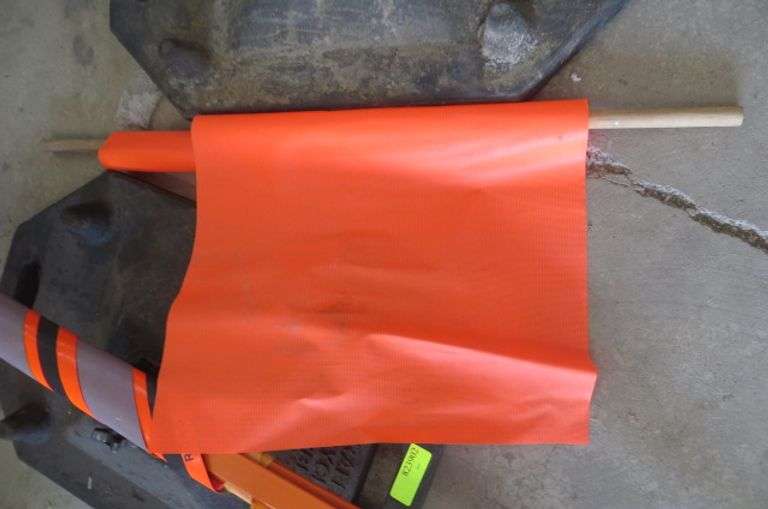 Road Flags with Holders - Lambrecht Auction, Inc.