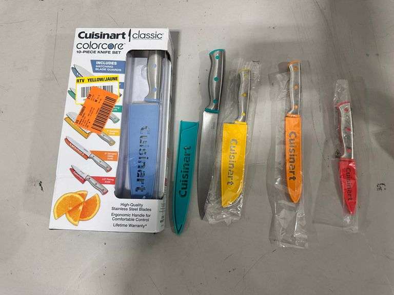 Cuisinart C77CR-10P 10pc Stainless Steel ColorCore Knife Set ...