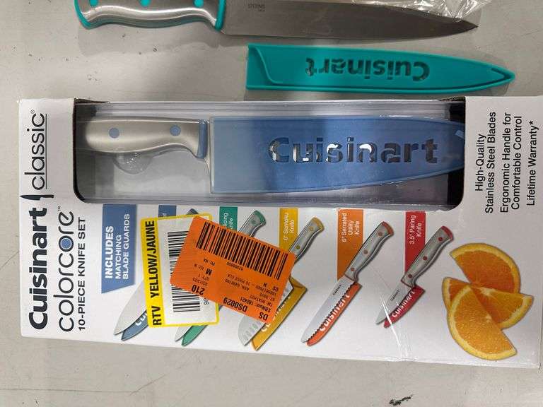 Cuisinart C77CR-10P 10pc Stainless Steel ColorCore Knife Set ...