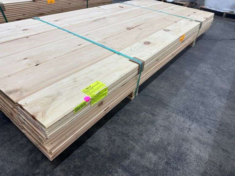 White Pine T&G WP4 Smooth Face Paneling 1"x8"x8' - Lambrecht Auction, Inc.