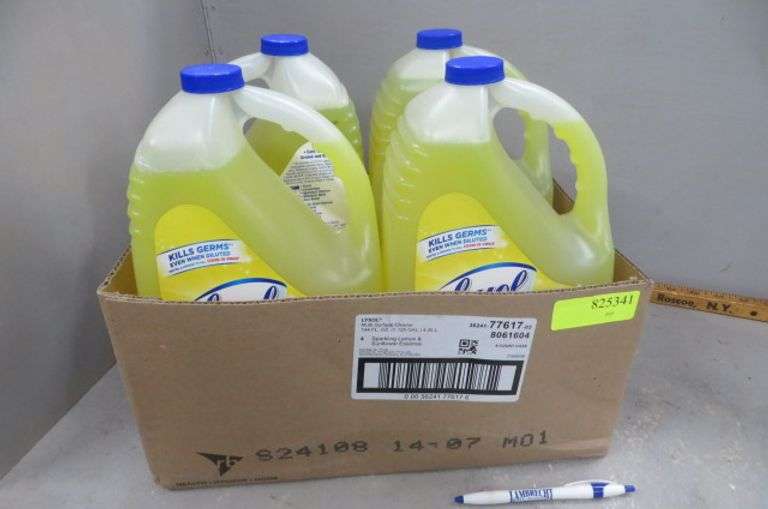 Lysol Multi Surface Cleaner - Four 1.125-Gal. Bottles - Lambrecht Auction, Inc.
