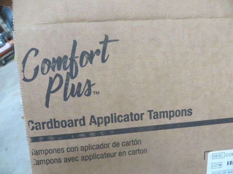 Comfort Plus Cardboard Tampons - Lambrecht Auction, Inc.