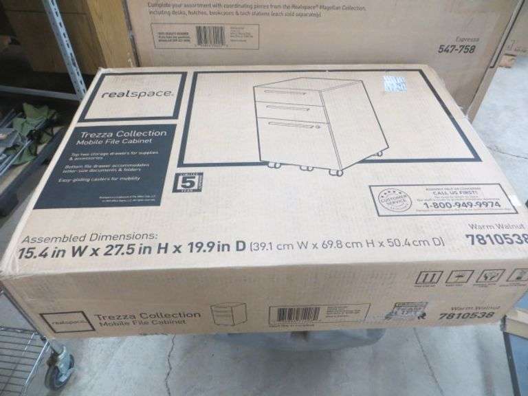 Realspace Trezza Mobile File Cabinet - 27x15x20 - Lambrecht Auction, Inc.