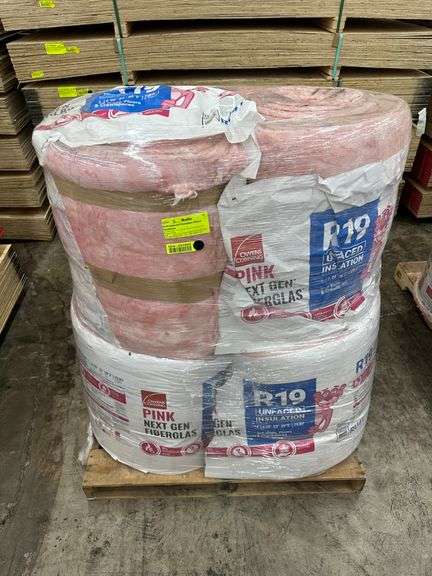R-19 Unfaced Fiberglass Rolled Insulation - Lambrecht Auction, Inc.