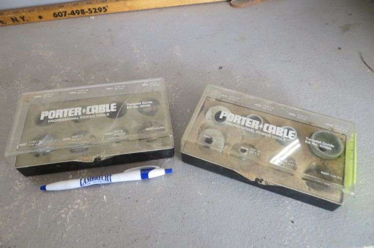 Porter Cable Router Template Guides - Lambrecht Auction, Inc.
