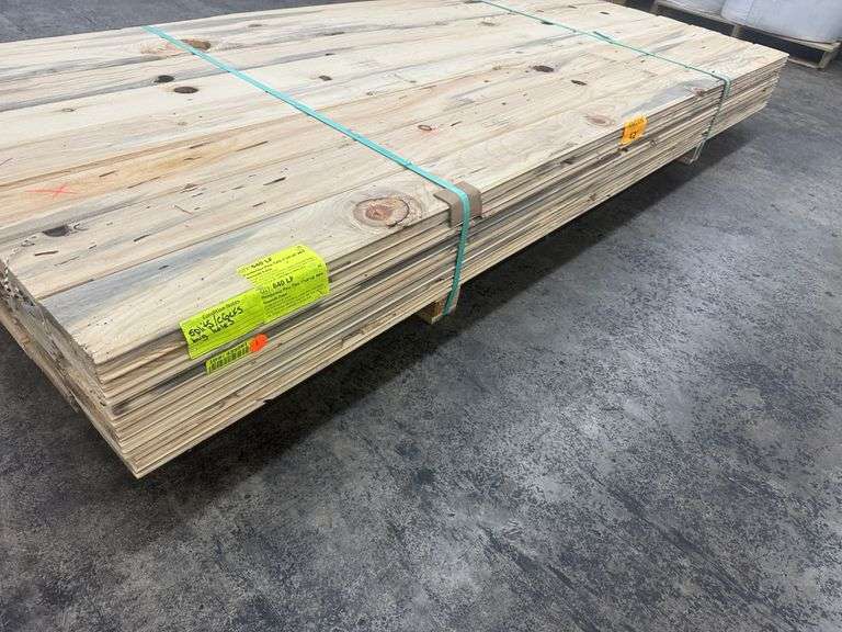 Ponderosa Pine T&G 1"x6"x8' WP4 Smooth Face - Lambrecht Auction, Inc.