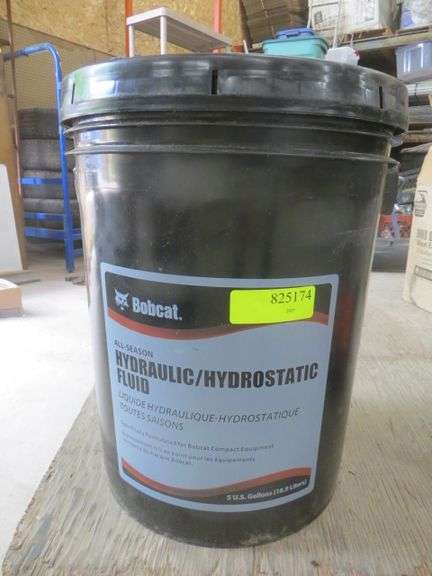 Bobcat Hydraulic Fluid - 5-Gallon Bucket - Lambrecht Auction, Inc.