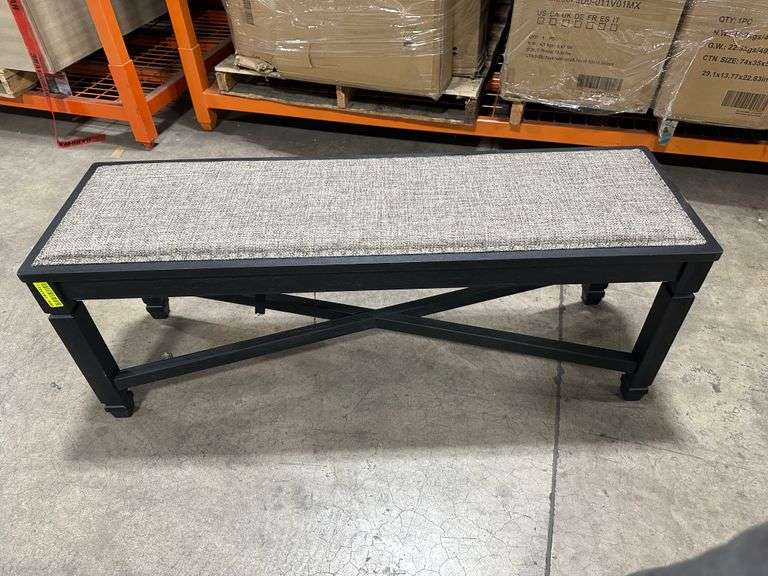 Tyler Creek 50" Upholstered Dining Bench - Lambrecht Auction, Inc.