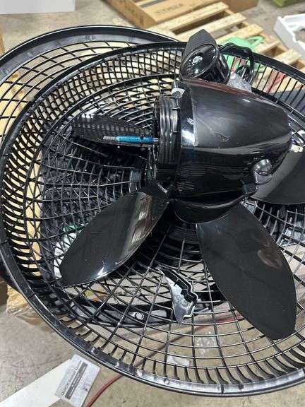 Cyclone Pedestal Fan, Black - Lambrecht Auction, Inc.
