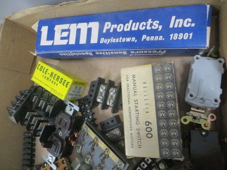 Assorted Terminal Blocks, Switches, Switch Buttons - 2 Flats ...