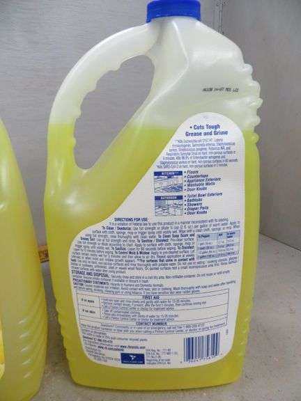 Lysol Multi Surface Cleaner - Four 1.125-Gal. Bottles - Lambrecht Auction, Inc.