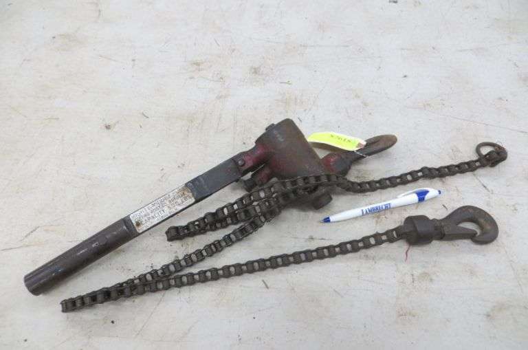 Mighty Midget 500 lb. Chain Puller - Lambrecht Auction, Inc.