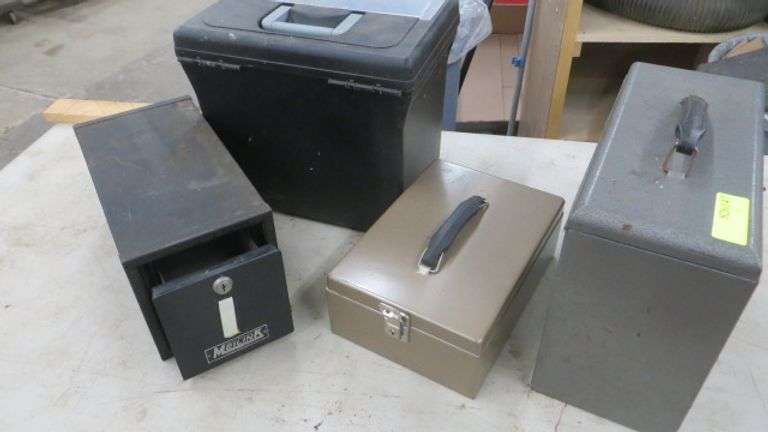 Plastic & Metal File Boxes, Metal Boxes (no keys) - Lambrecht Auction, Inc.