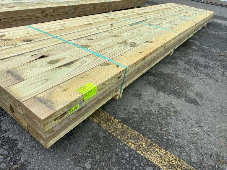 Pressure Treated Dimensional Lumber 2"x6"x16' - Lambrecht Auction, Inc.