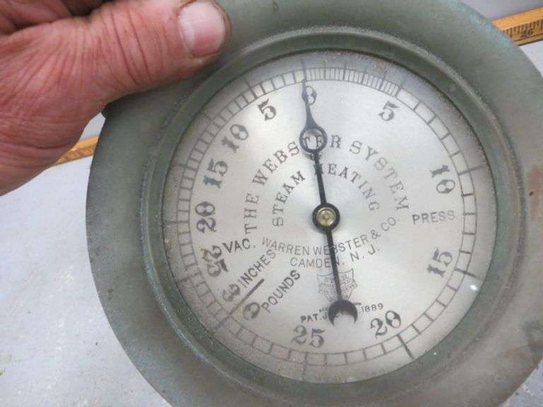 Webster 7" Steam Gauge - Lambrecht Auction, Inc.