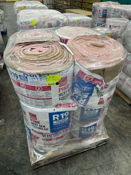 R-19 Faced Fiberglass Rolled Insulation - Lambrecht Auction, Inc.